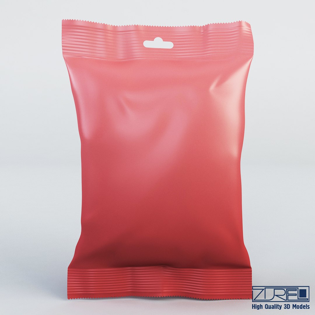 Food Packaging 50 Grams 3d Model