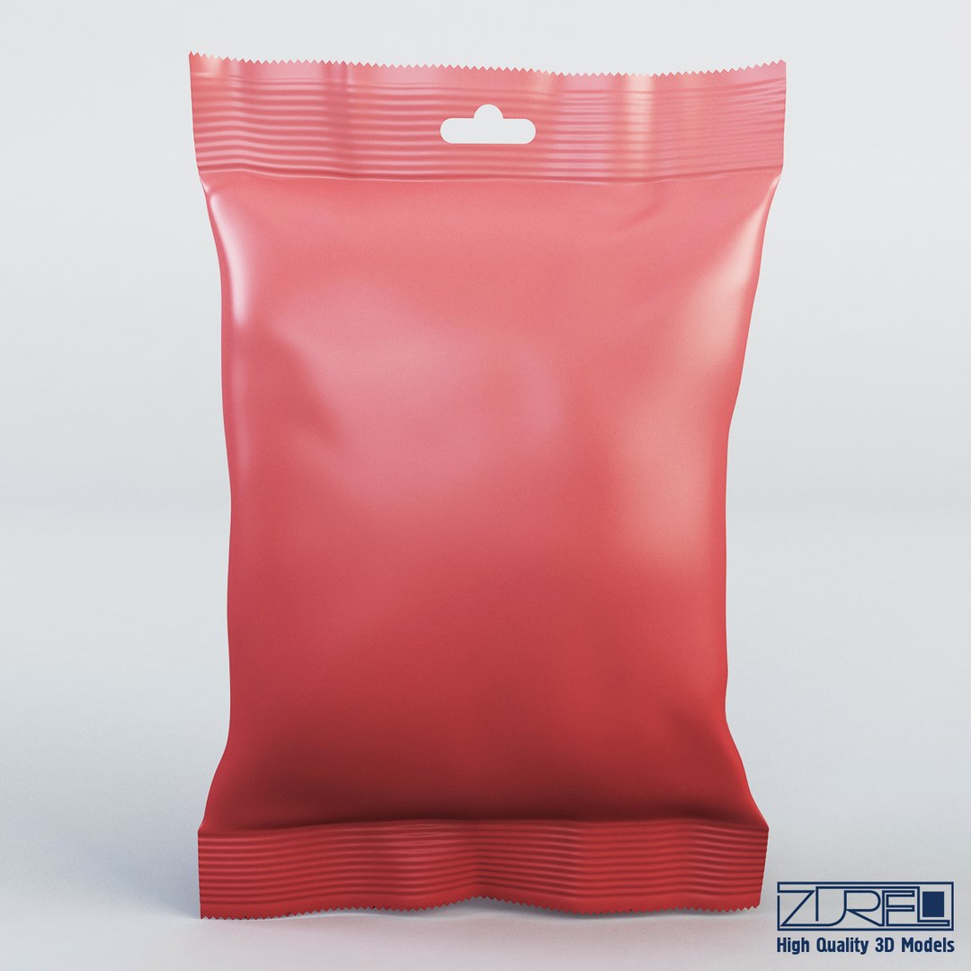 Food Packaging 50 Grams 3d Model