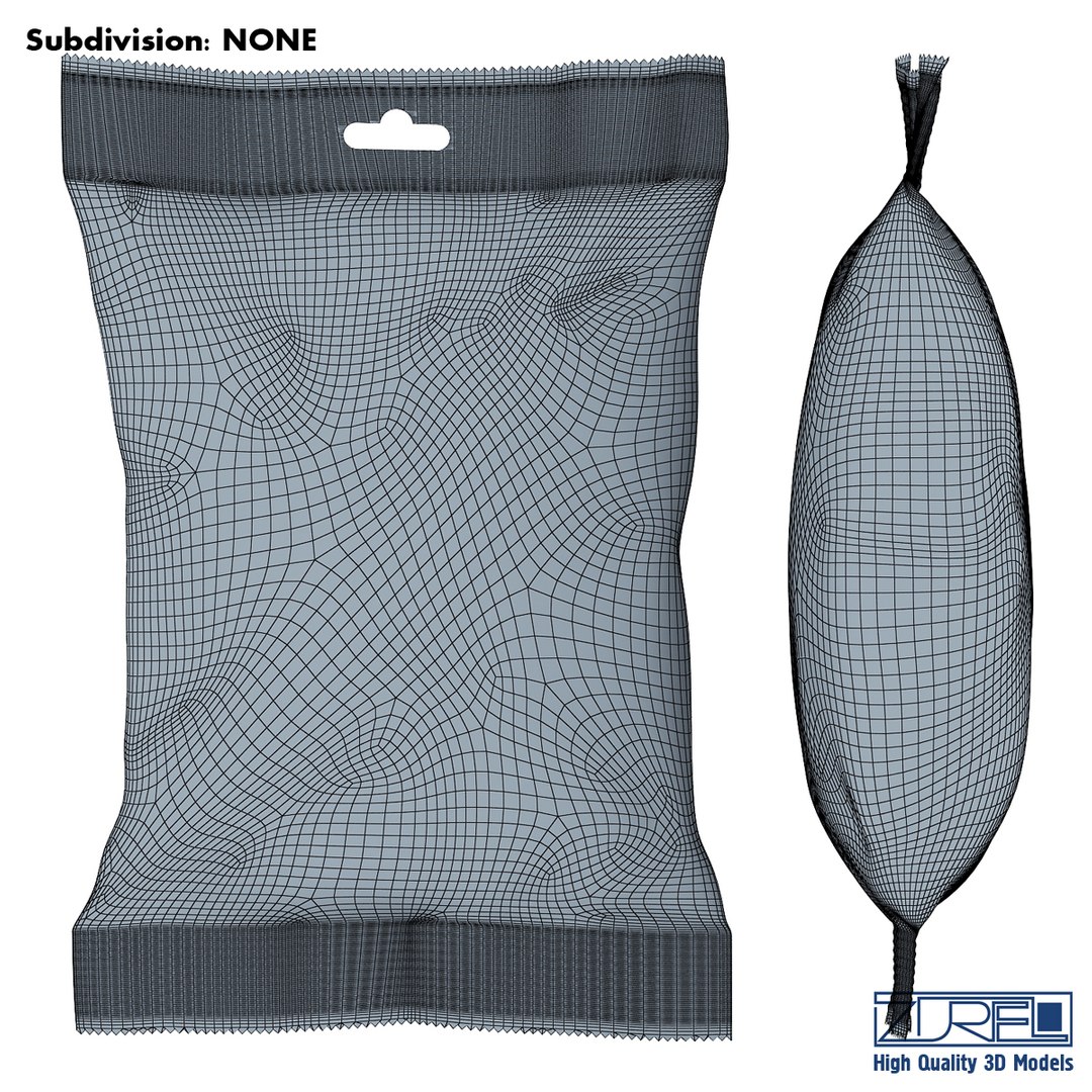 Food Packaging 50 Grams 3d Model