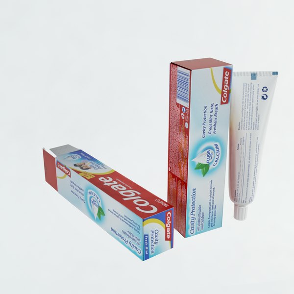 3d model colgate paste