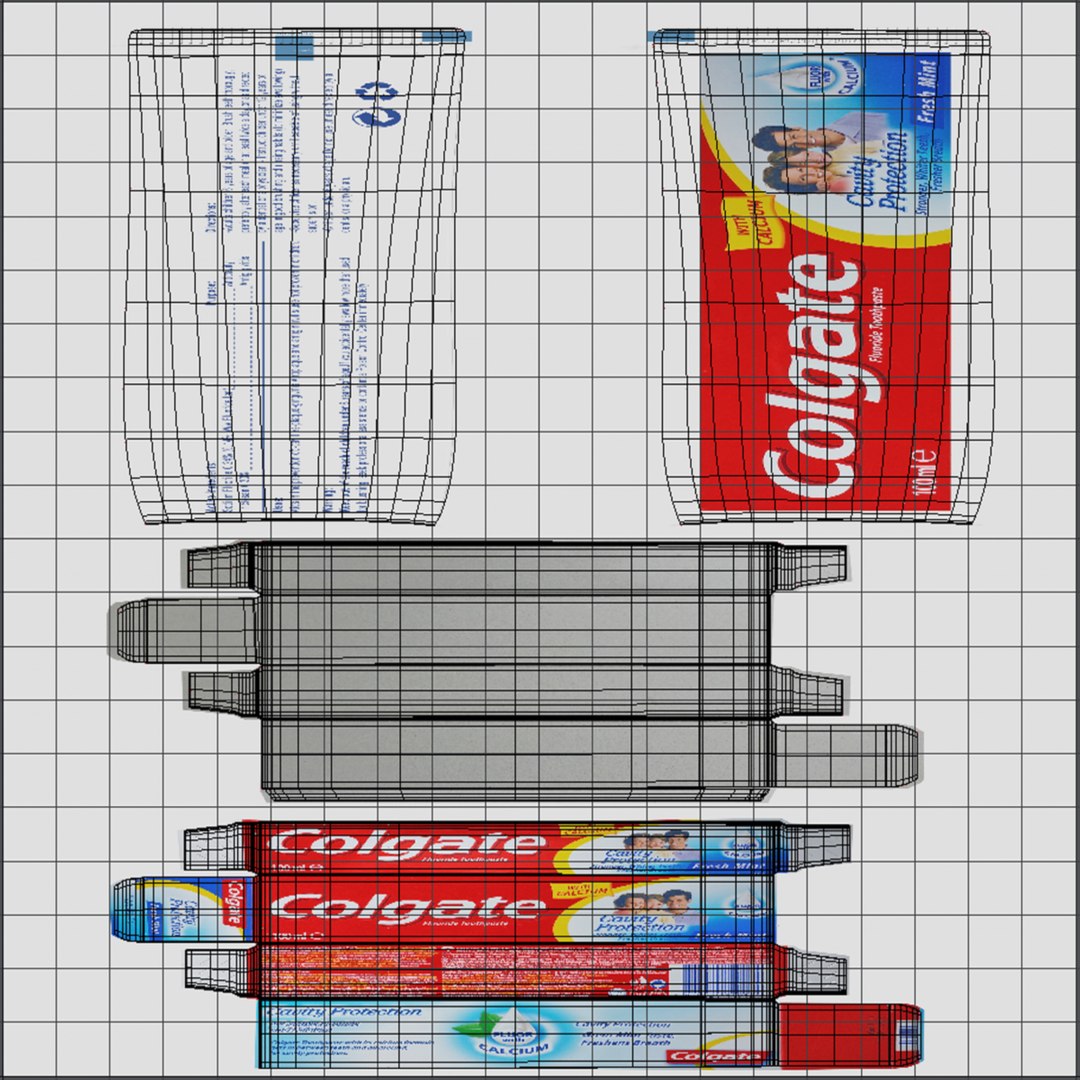 3d Model Colgate Paste