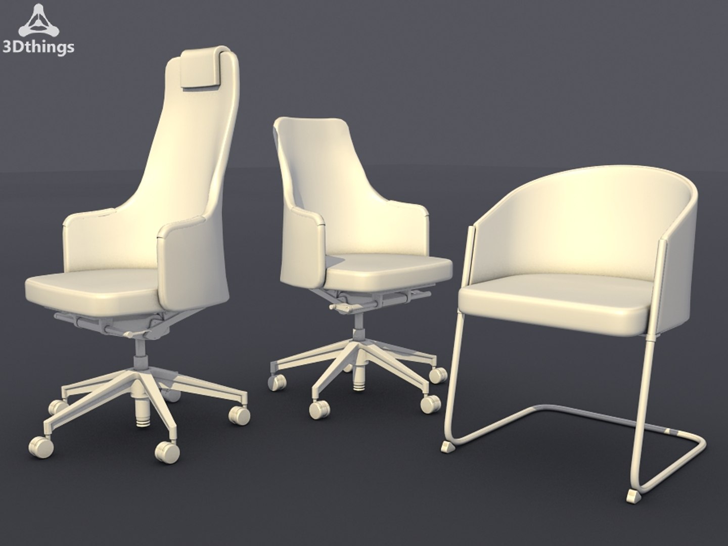 3d Model Conference Chair Set12
