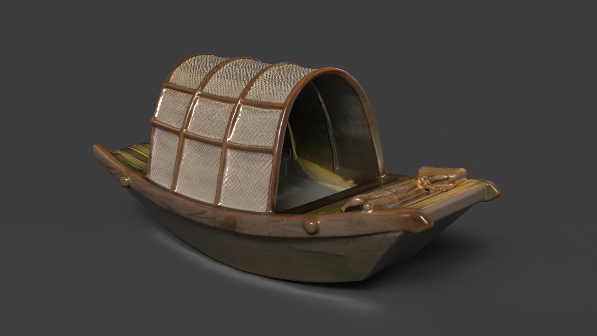 3D Model Chinese Wooden Boat Figure - TurboSquid 2317994