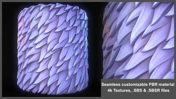 modelo 3d Texturas de material de piel estilizada PBR sin costuras ...