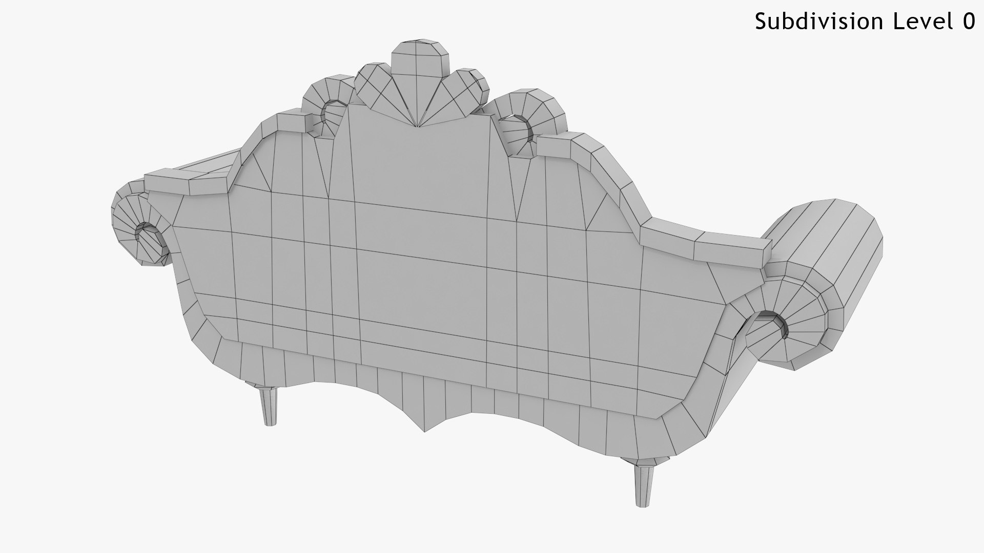 3D Model Cartoon Lowpoly Sofa - TurboSquid 2306246