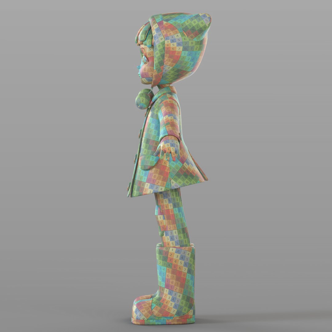 3D Model Cartoon Girl Winter - TurboSquid 1667127