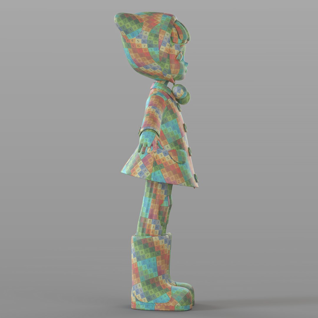 3D Model Cartoon Girl Winter - TurboSquid 1667127