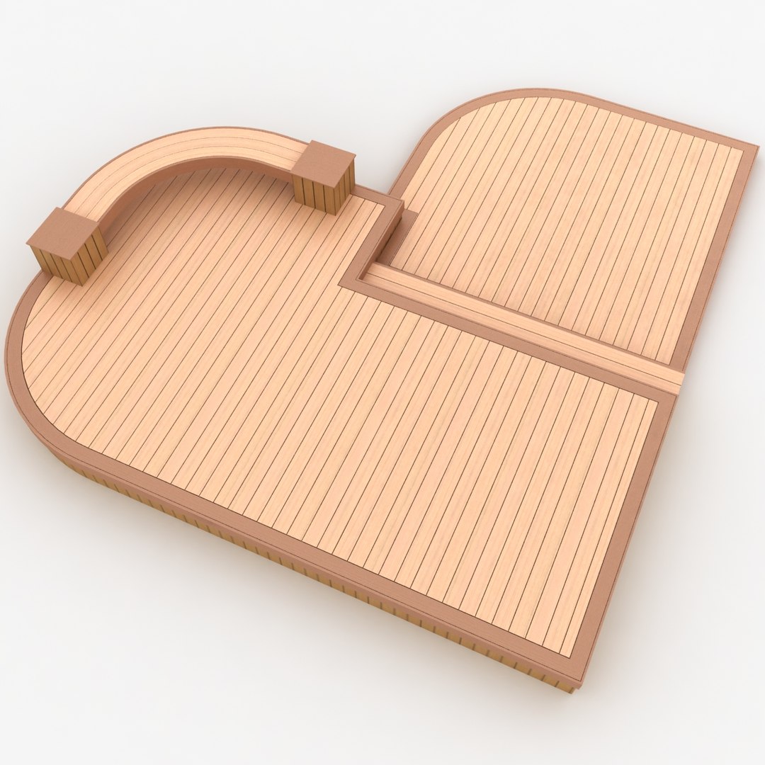 Realistic wooden terrace 3D - TurboSquid 1221057