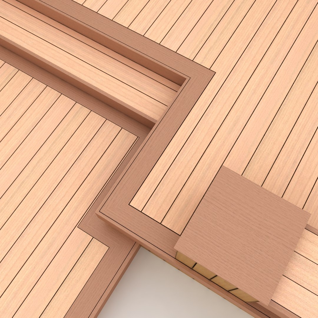 Realistic wooden terrace 3D - TurboSquid 1221057