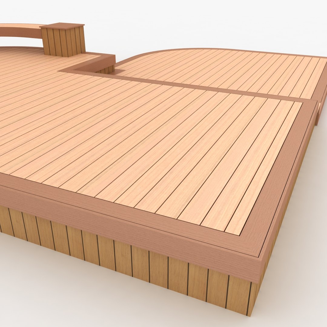 Realistic wooden terrace 3D - TurboSquid 1221057