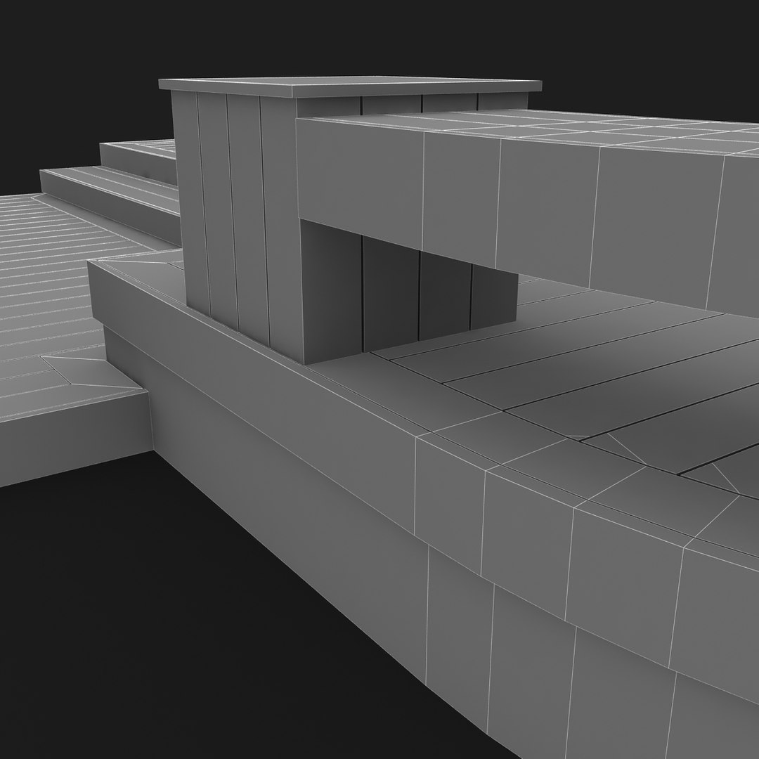 Realistic wooden terrace 3D - TurboSquid 1221057