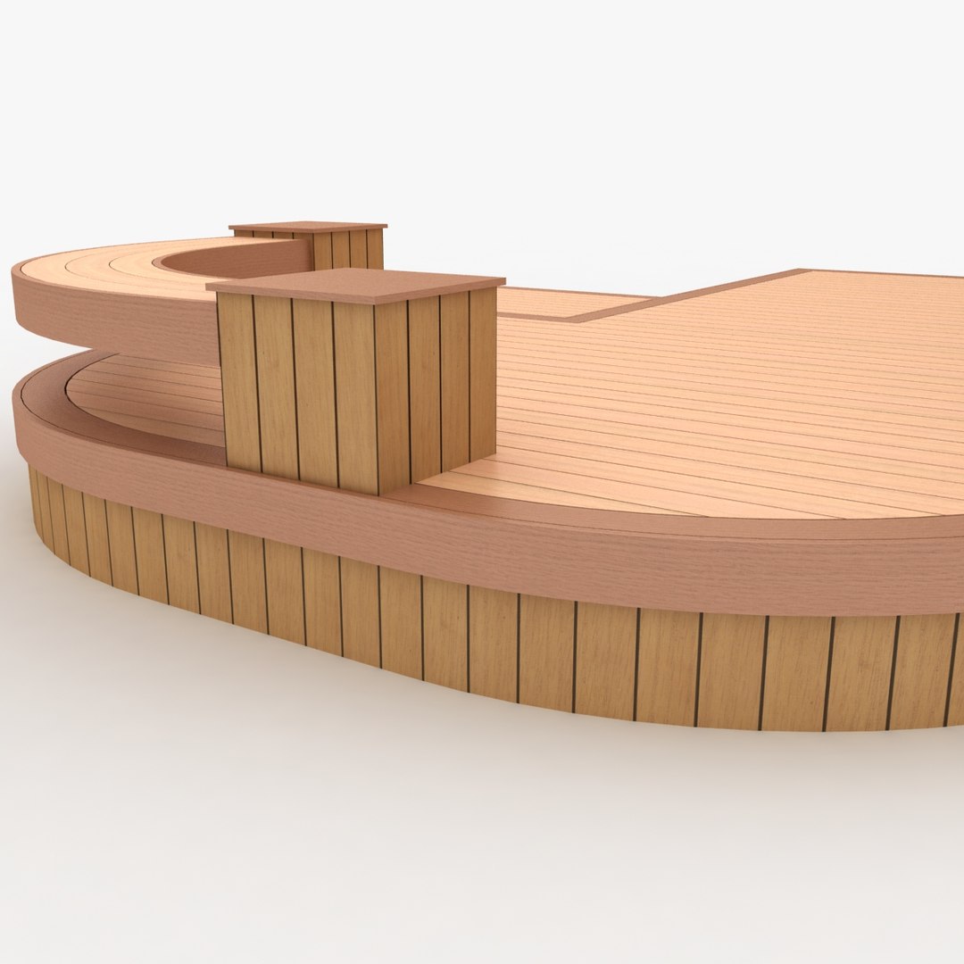 Realistic wooden terrace 3D - TurboSquid 1221057