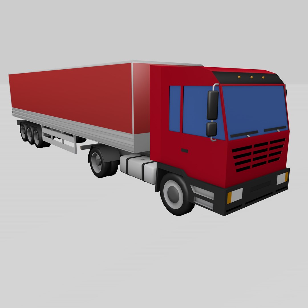Set Of Trucks And Trailers 3D Model - TurboSquid 2162383