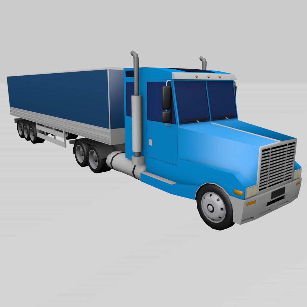 Set of trucks and trailers 3D model - TurboSquid 2162383