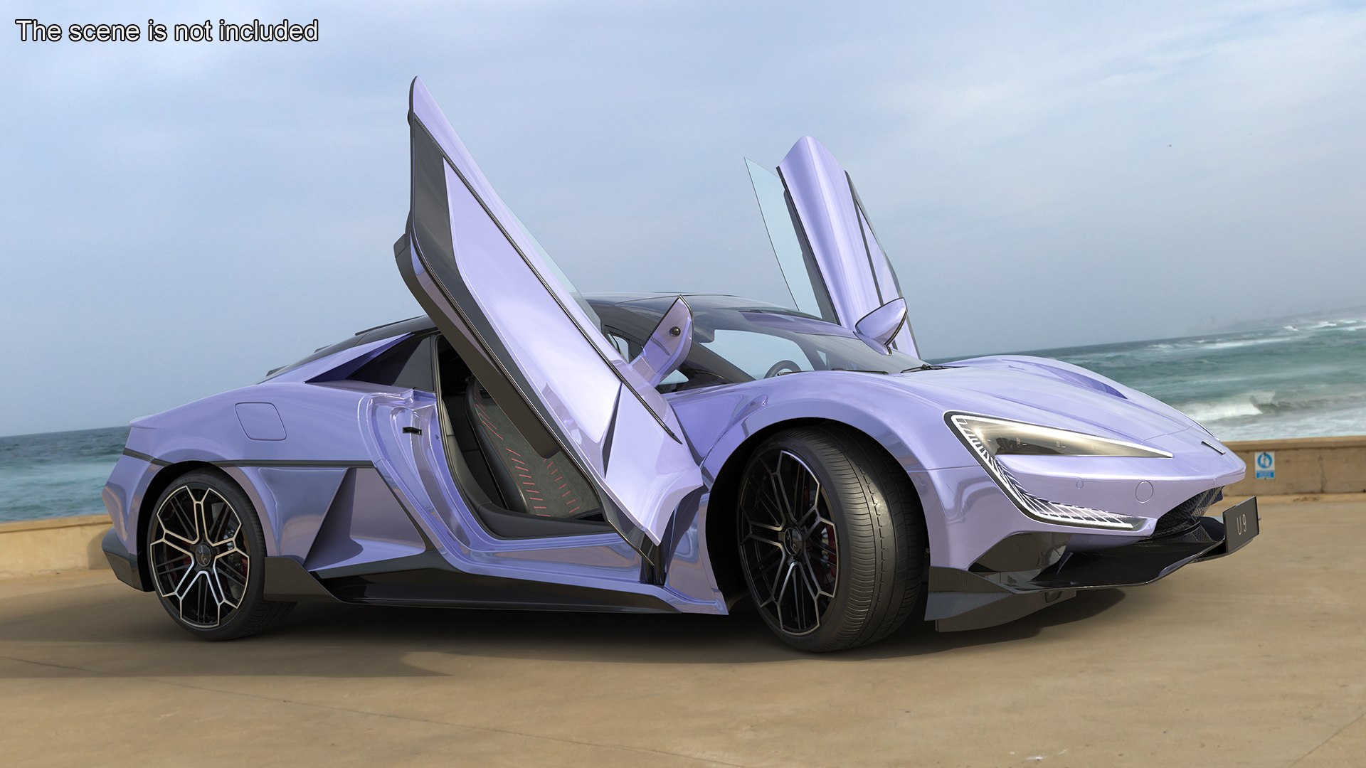 BYD Yangwang U9 Violet Supercar Rigged For Maya Model - TurboSquid 2376480