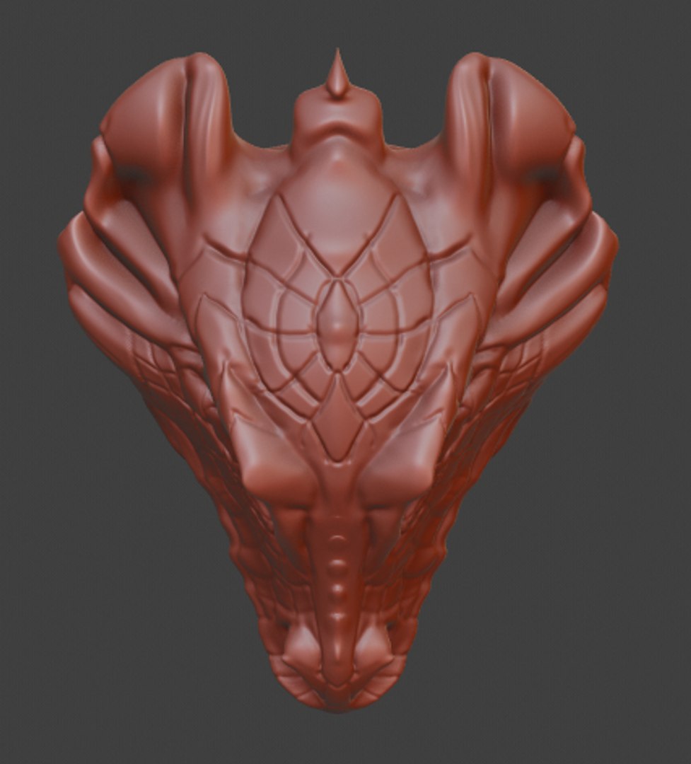 3D Model Female Dragon Head - TurboSquid 1372358