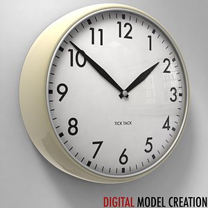 3d Model Of Vintage Wall Clock