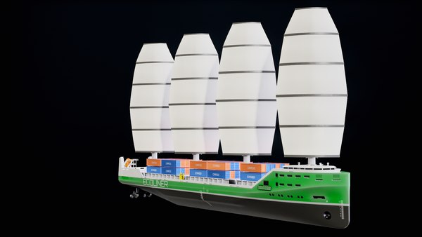 Ecoliner 미래형 컨테이너 선박 녹색 PBR 3D 모델 - TurboSquid 2079320