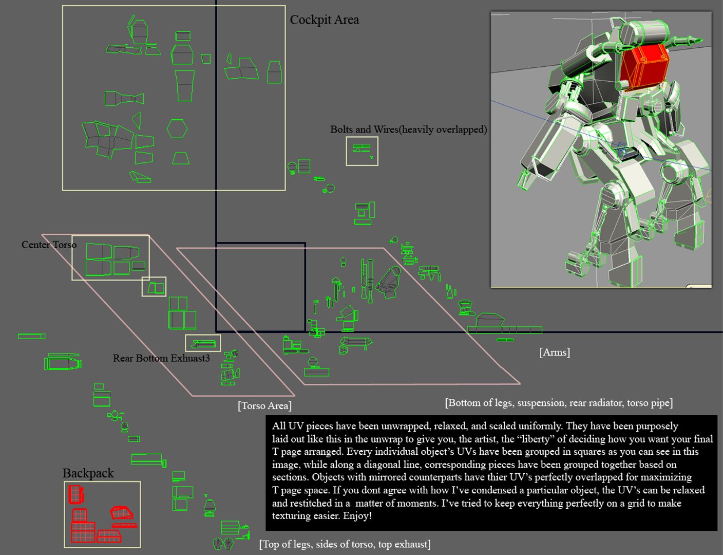 3d Model Mech Modeled