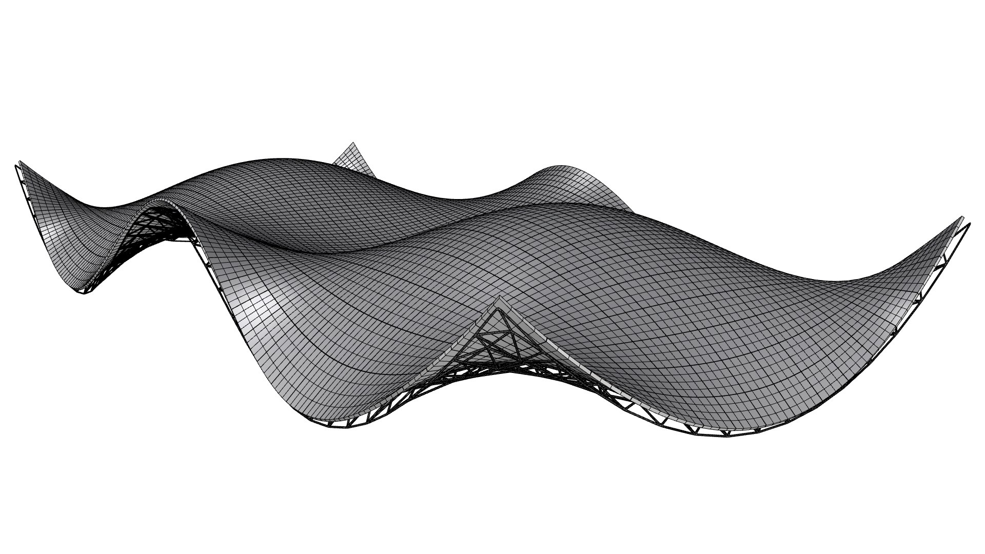 Wavy Futuristic Space Truss Pavilions Bundle 3D Model - TurboSquid 2422652
