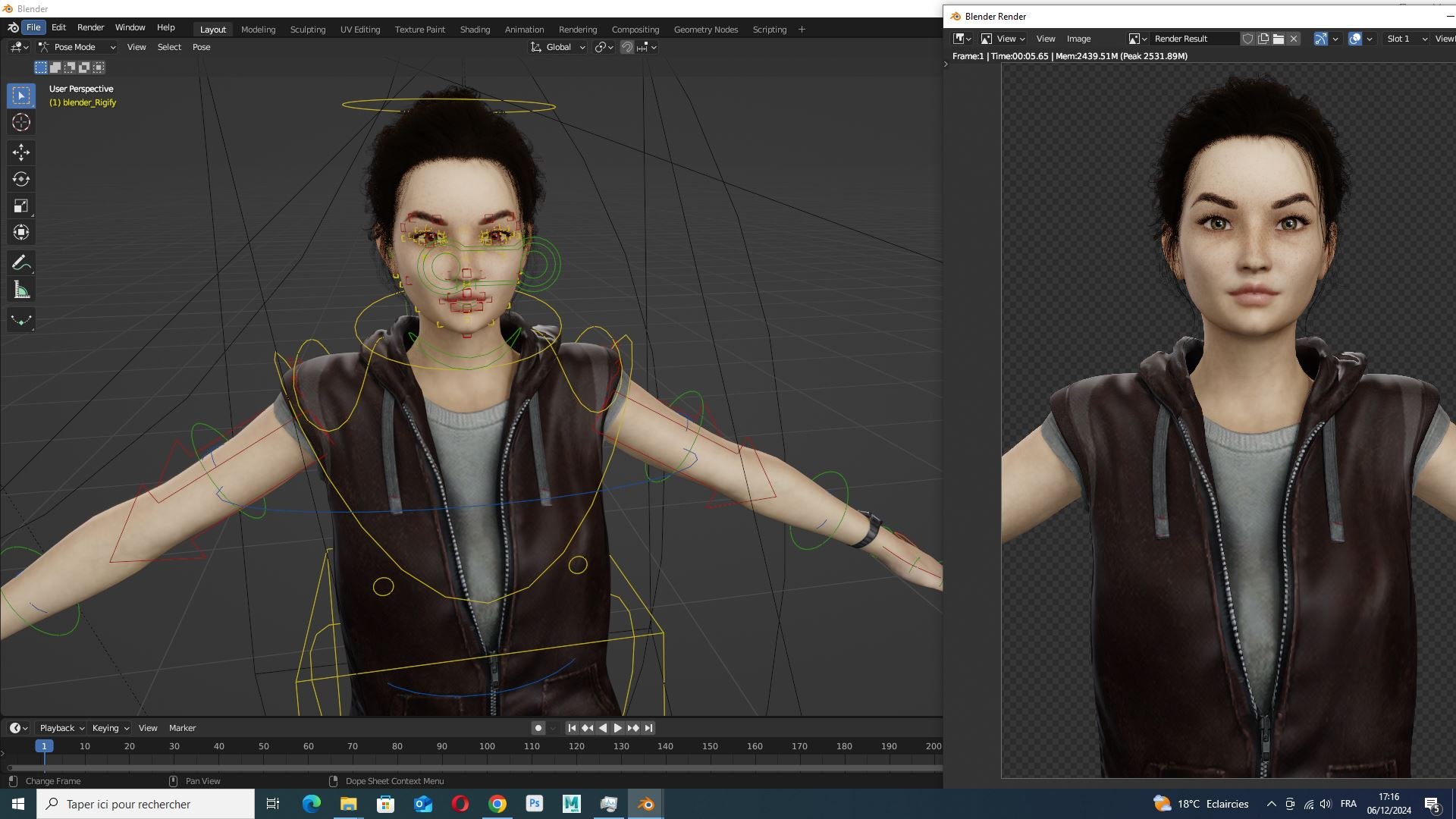 3D Realistic Female Adventurer 3D Model With Detailed Textures Model ...