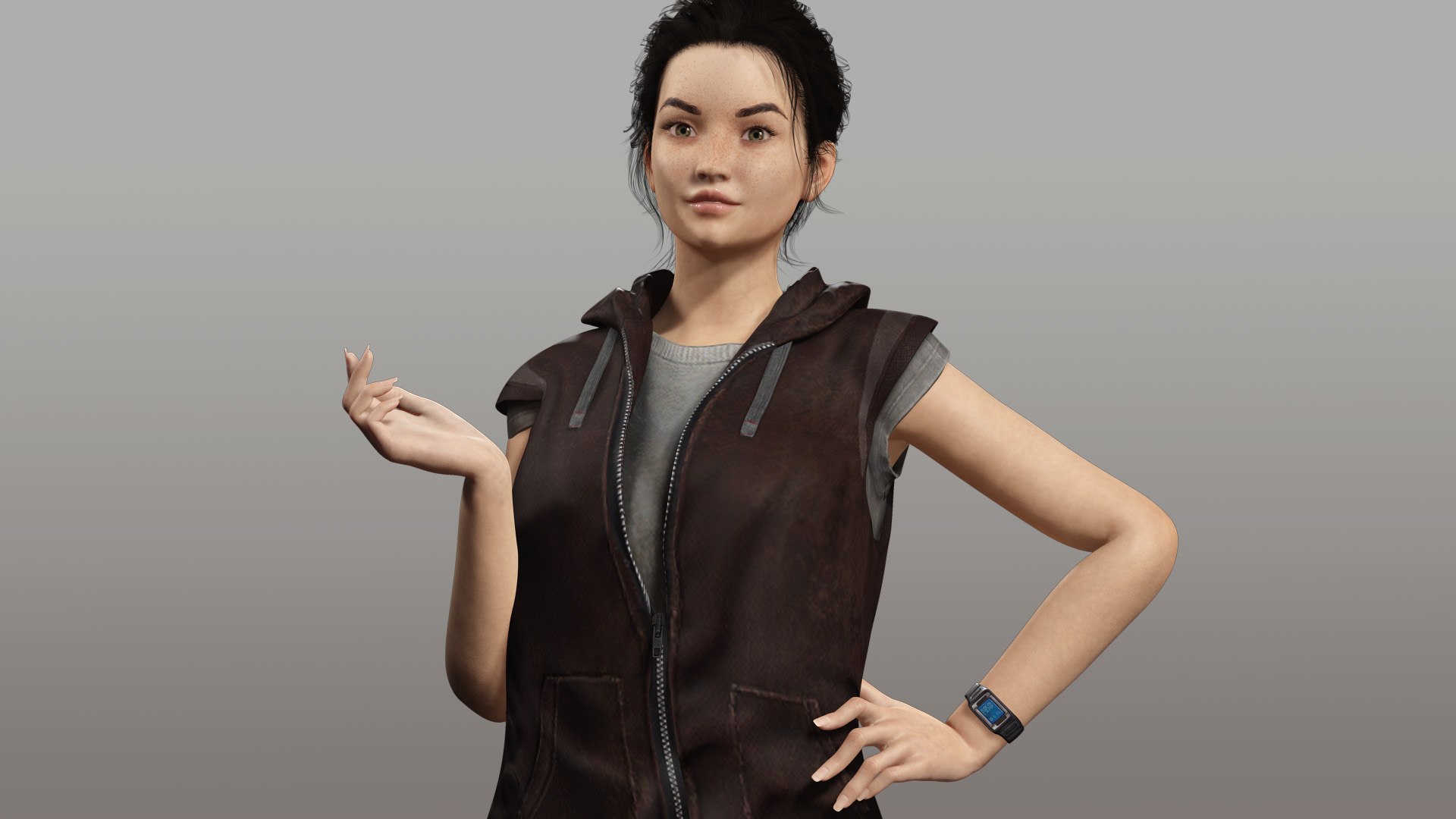 3D Realistic Female Adventurer 3D Model With Detailed Textures Model ...