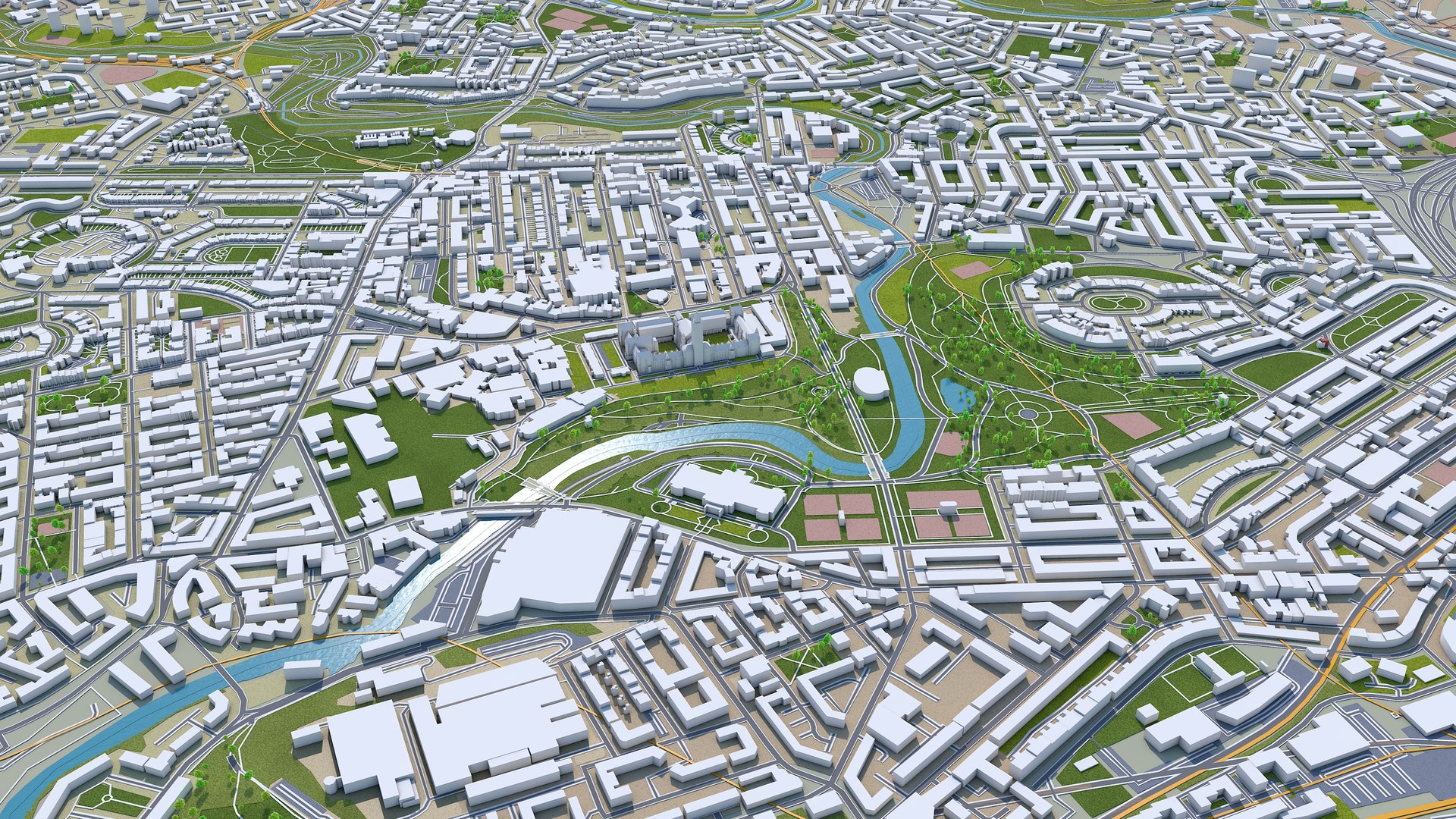 City Area Building Model - TurboSquid 1596451