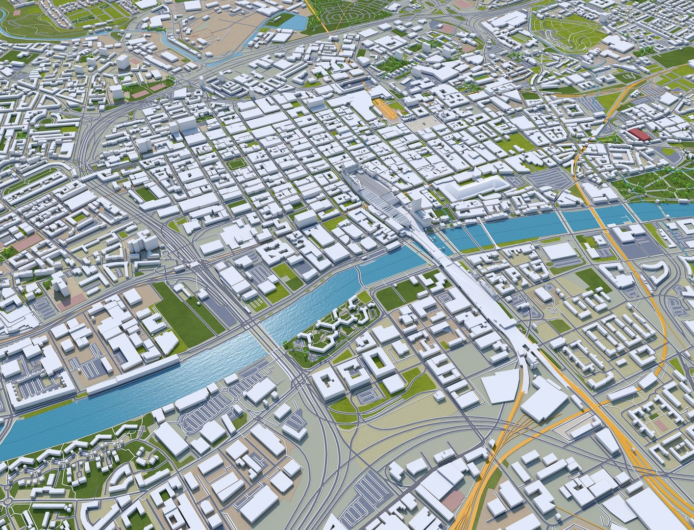 City Area Building Model - TurboSquid 1596451