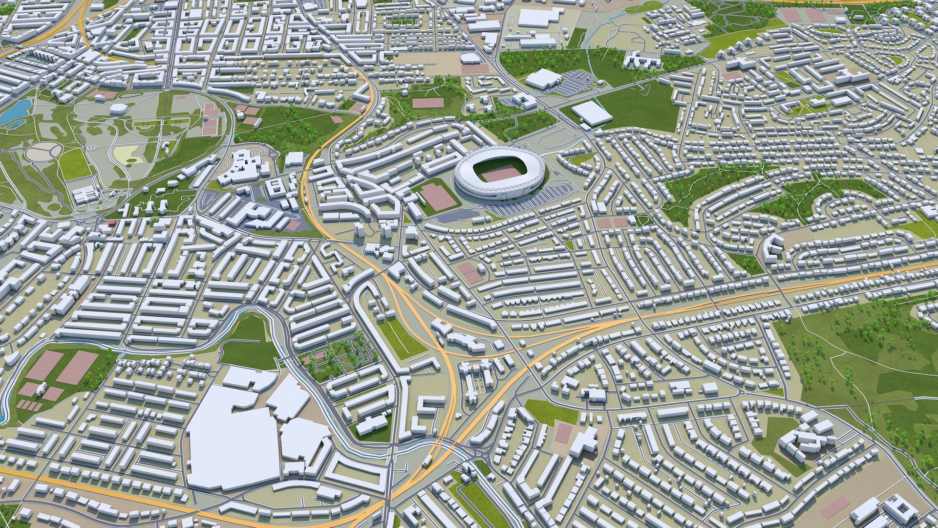 City Area Building Model - TurboSquid 1596451