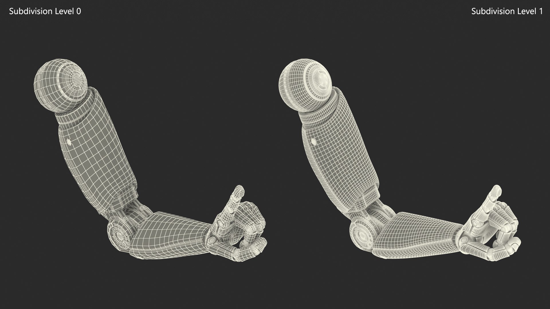 Hand Of Humanoid Robot One Finger Pose 3D Model - TurboSquid 2094949