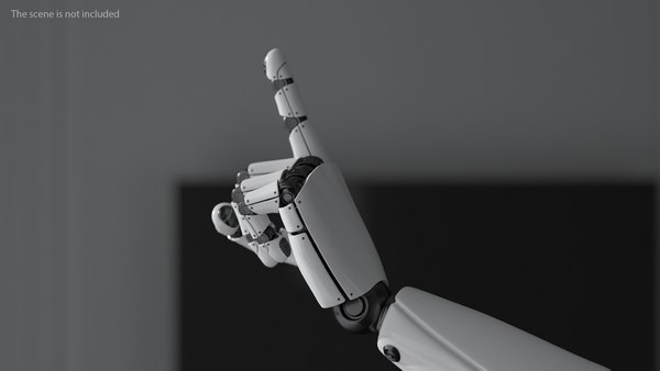 modelo 3d Mano de robot humanoide Pose de un dedo - TurboSquid 2094949