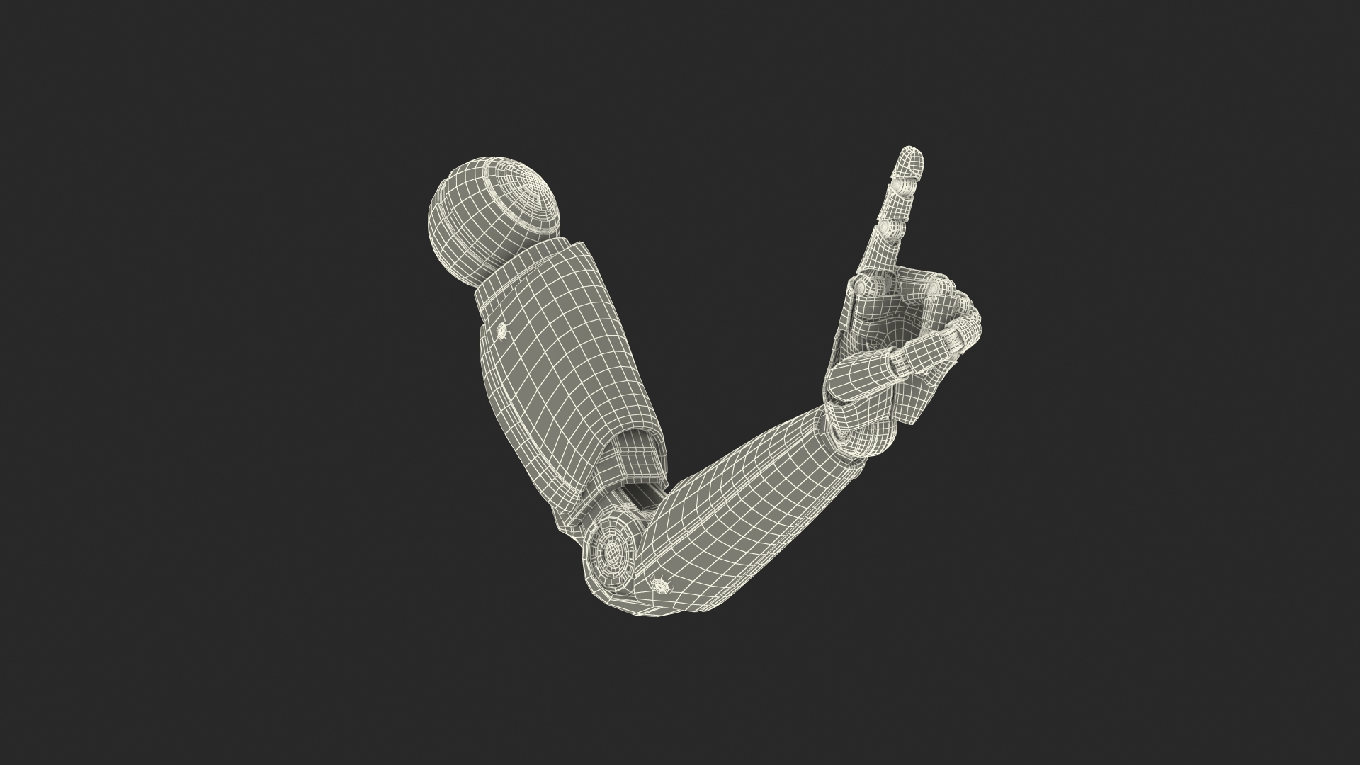 Hand Of Humanoid Robot One Finger Pose 3D Model - TurboSquid 2094949
