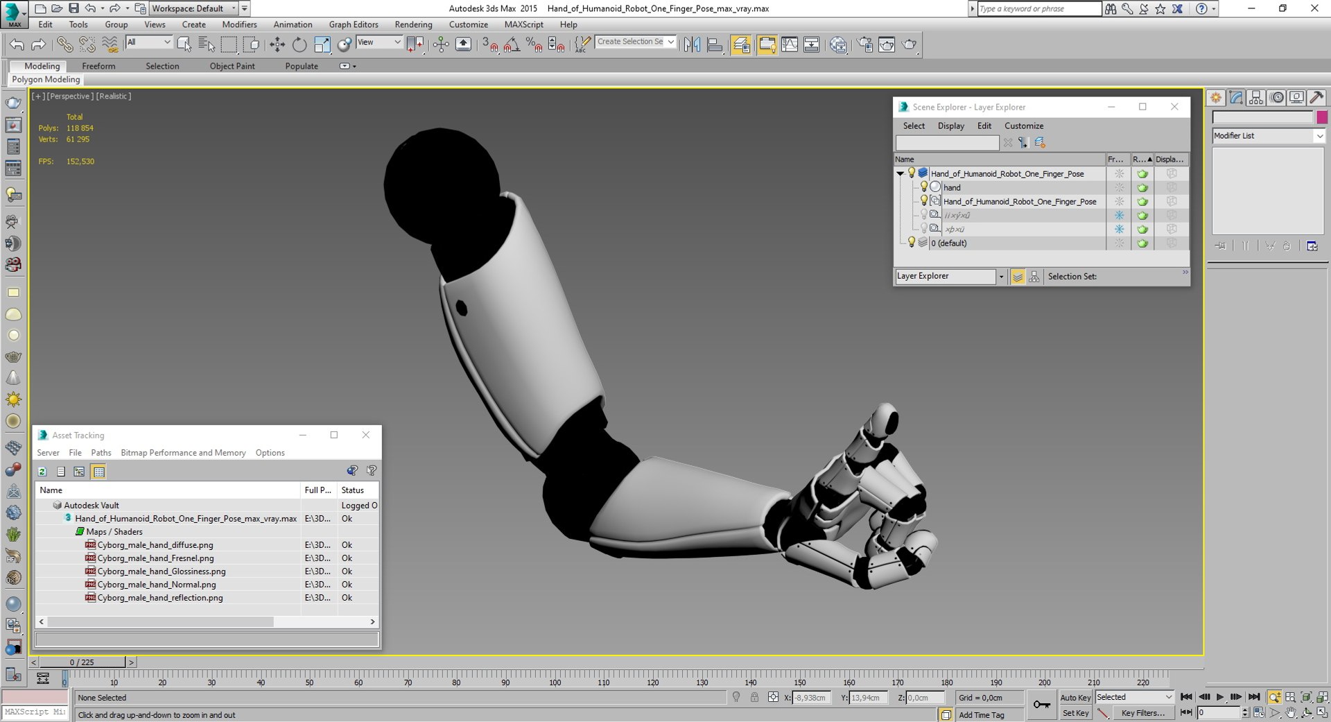 Hand Of Humanoid Robot One Finger Pose 3D Model - TurboSquid 2094949