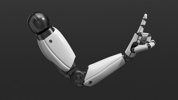 modelo 3d Mano de robot humanoide Pose de un dedo - TurboSquid 2094949