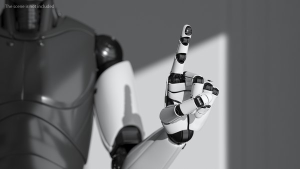 modelo 3d Mano de robot humanoide Pose de un dedo - TurboSquid 2094949