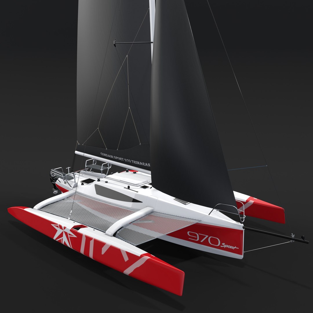 Corsair 970 MARINE Trimaran 3D model - TurboSquid 2001243