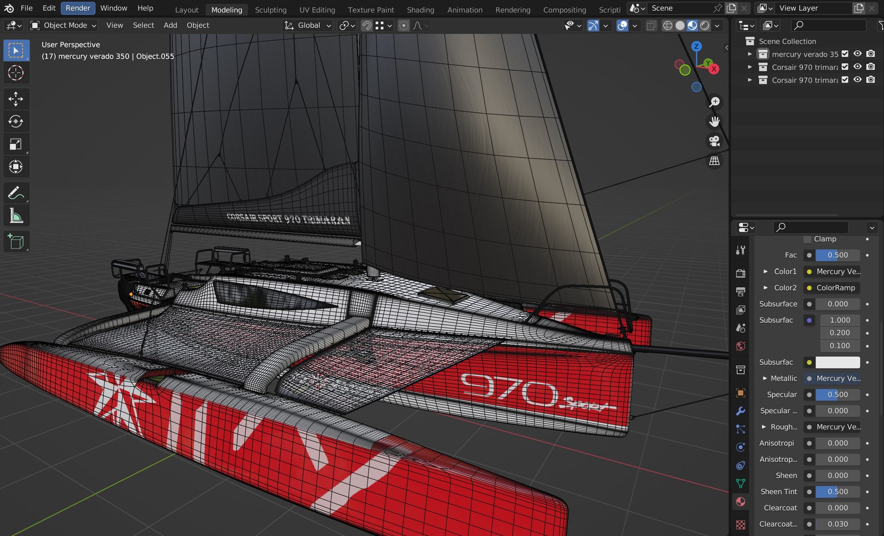Corsair 970 MARINE Trimaran 3D model - TurboSquid 2001243