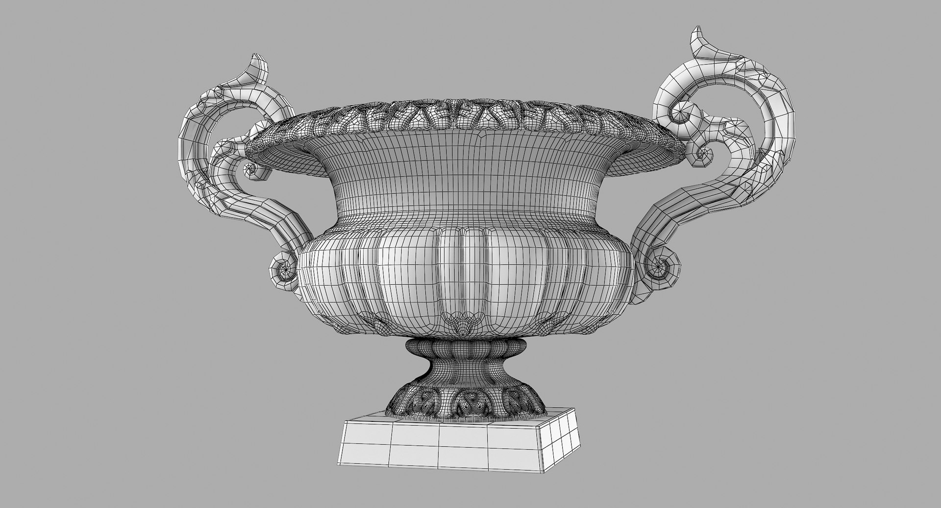 3d Max Baroque Urn
