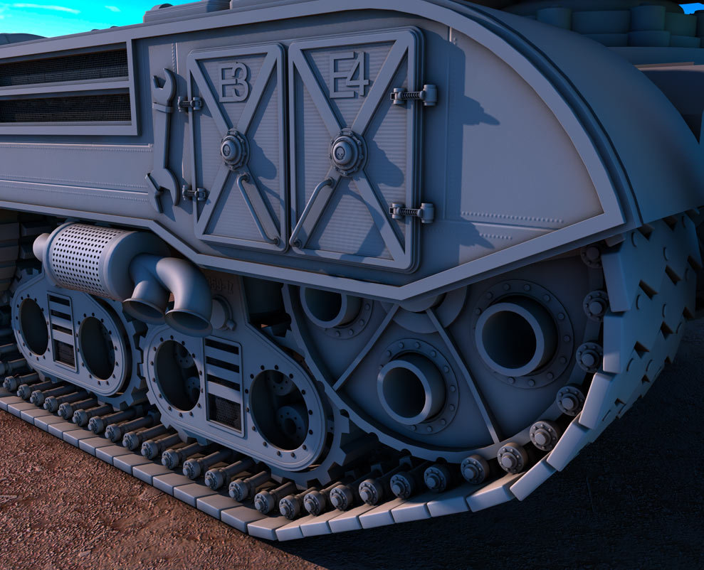 3d model battle tank