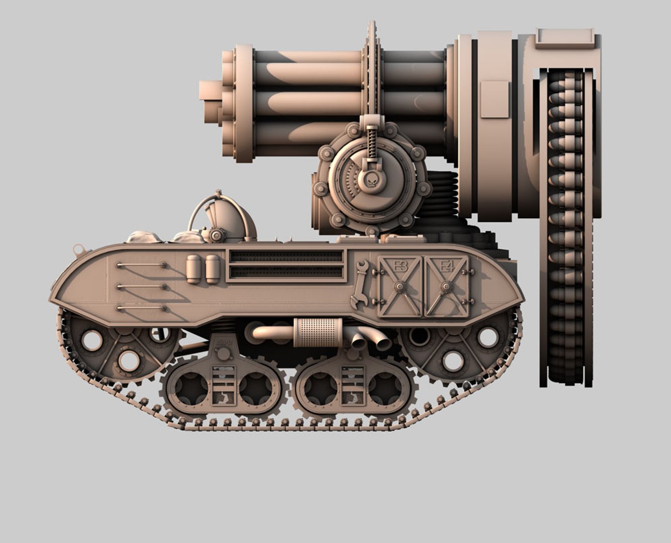 3d Model Battle Tank