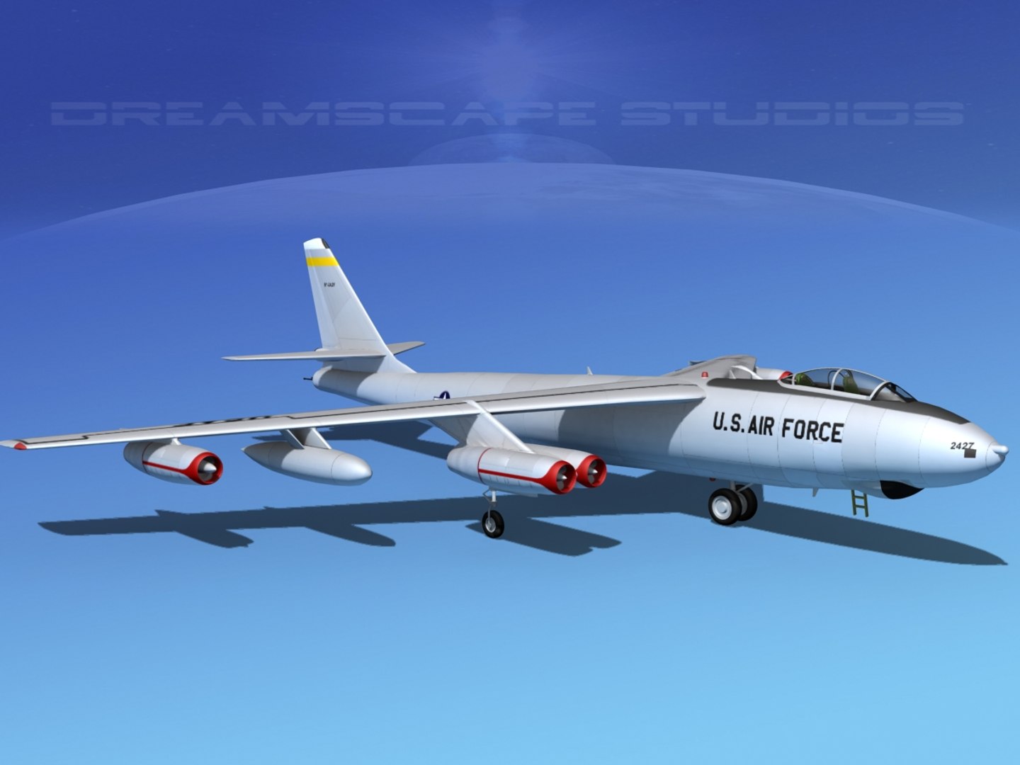 3d Model Stratojet Boeing B-47 Bomber