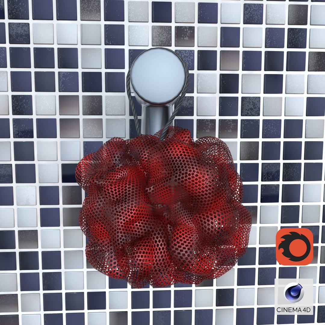 Shower Bath Sponge Mesh Bathroom Sponge 3D Model - TurboSquid 2411741