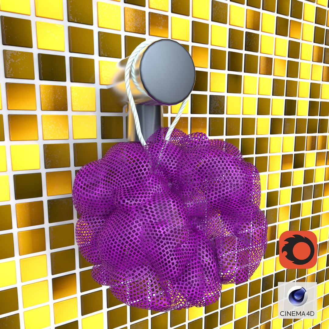 Shower Bath Sponge Mesh Bathroom Sponge 3D Model - TurboSquid 2411741