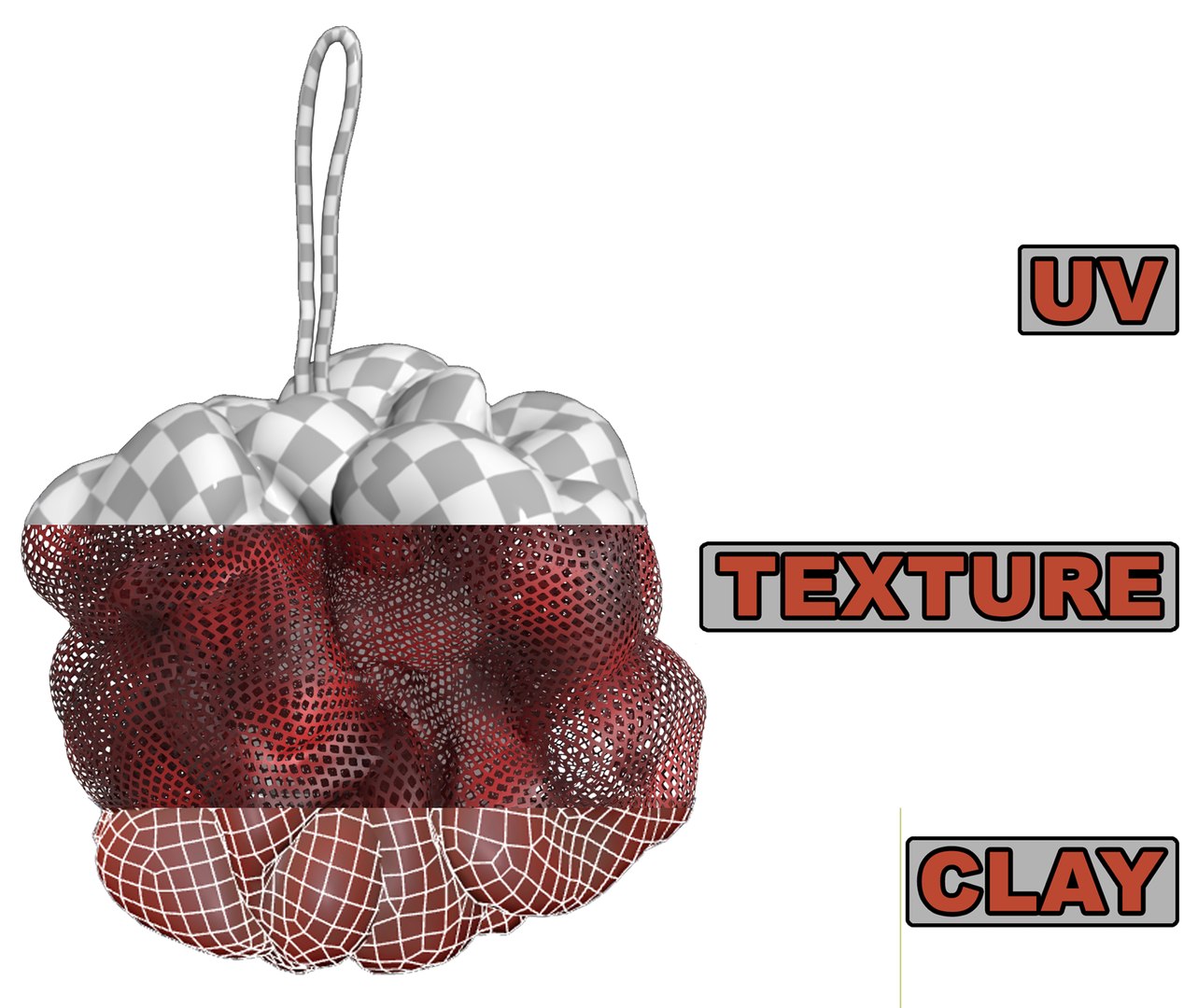 Shower Bath Sponge Mesh Bathroom Sponge 3D Model - TurboSquid 2411741