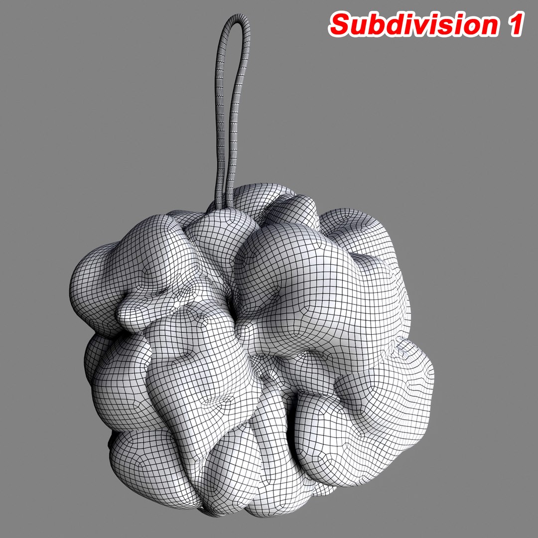 Shower Bath Sponge Mesh Bathroom Sponge 3D Model - TurboSquid 2411741