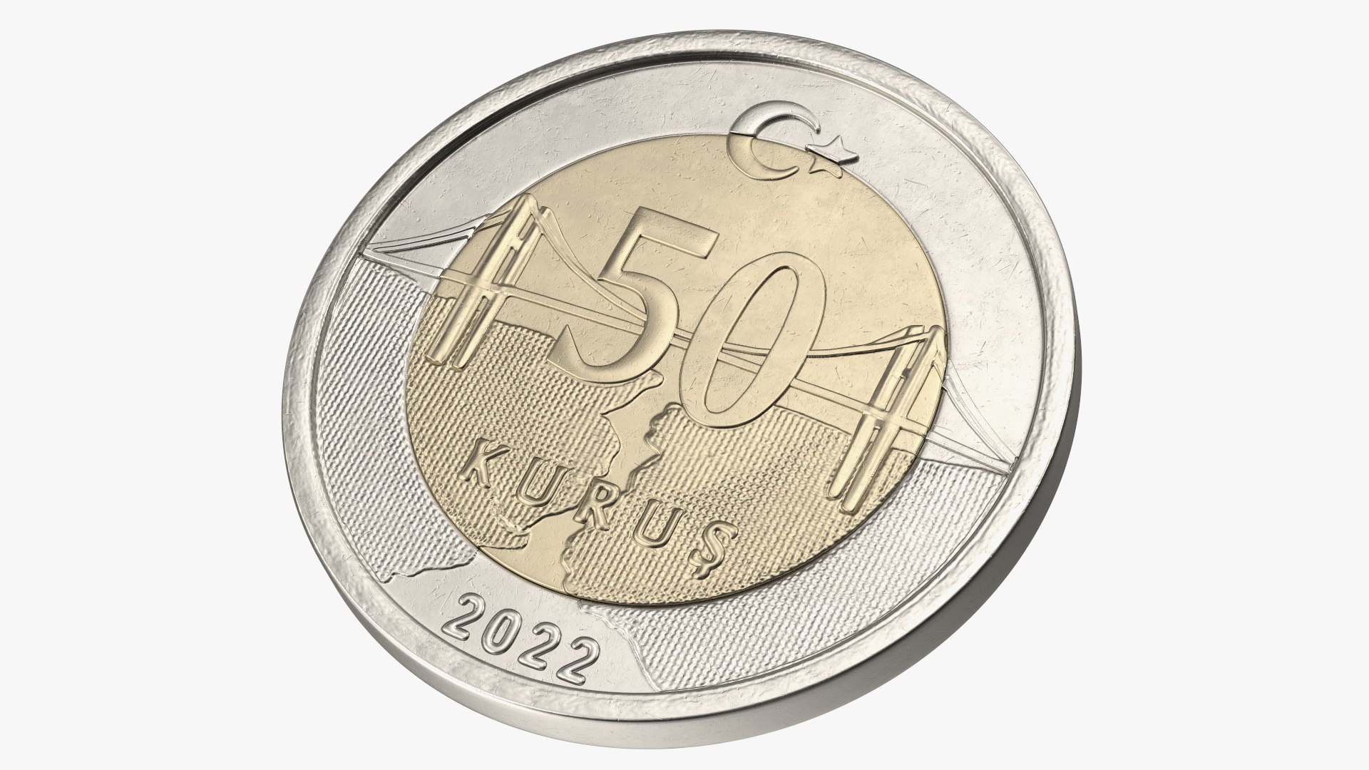 Coin 50 Kurus From Turkey 3D Model - TurboSquid 1985444