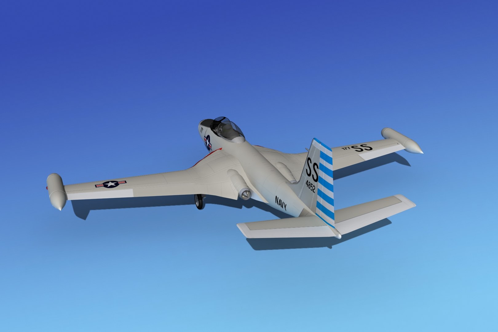 Cockpit F2h Banshee Jet Fighter 3d Model