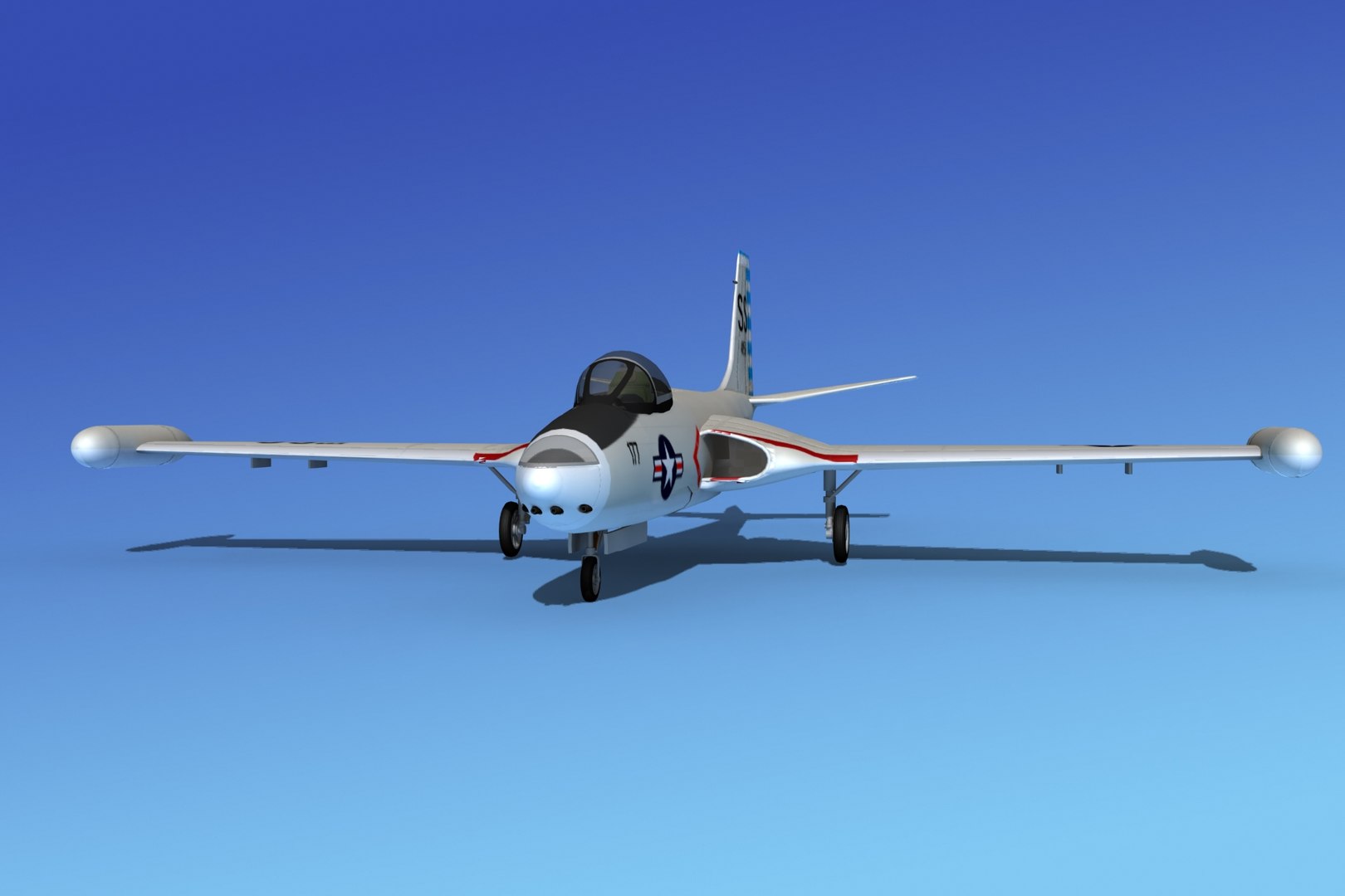 Cockpit F2h Banshee Jet Fighter 3d Model