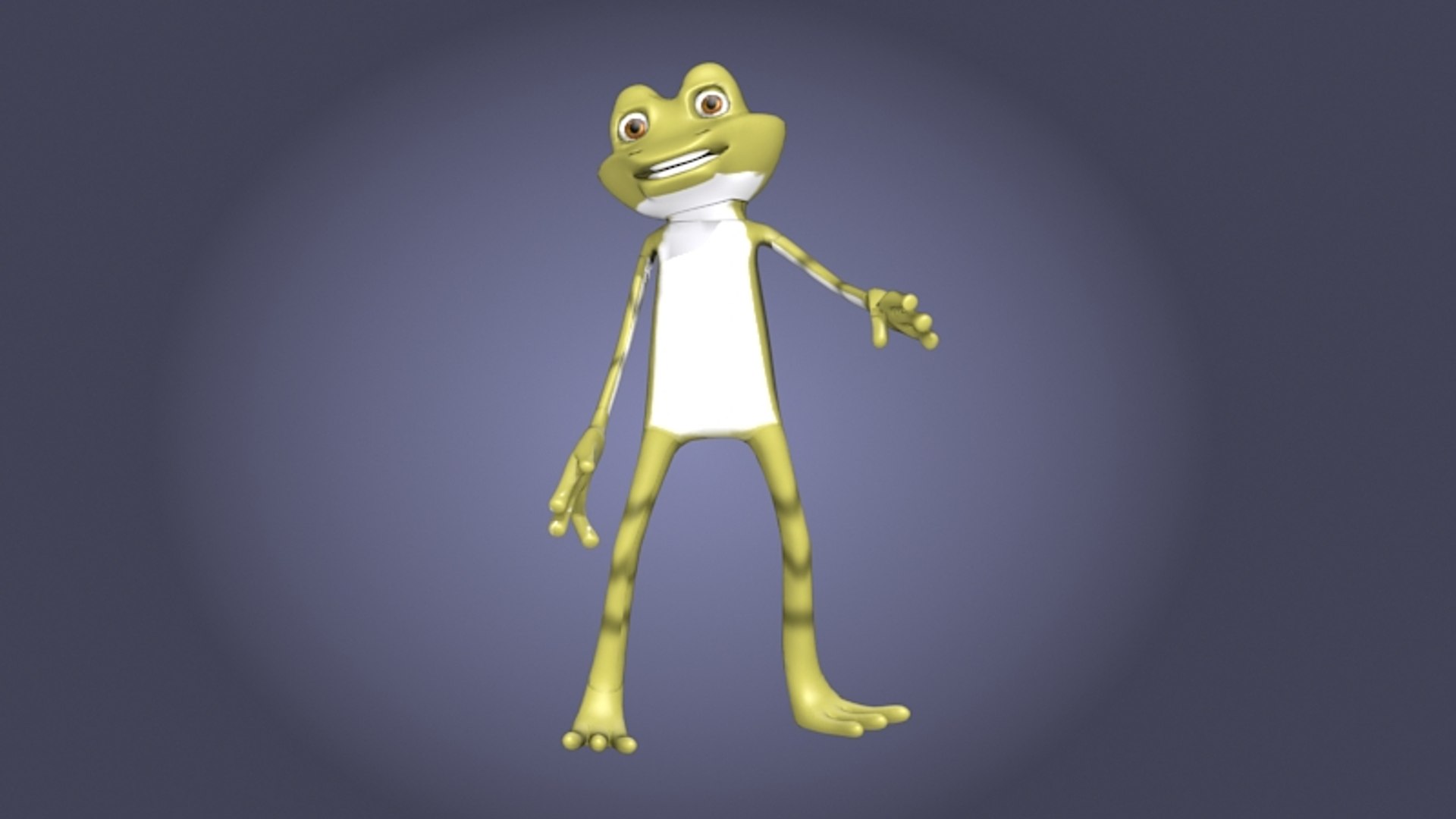 3D Cartoon Frog Model - TurboSquid 1471588