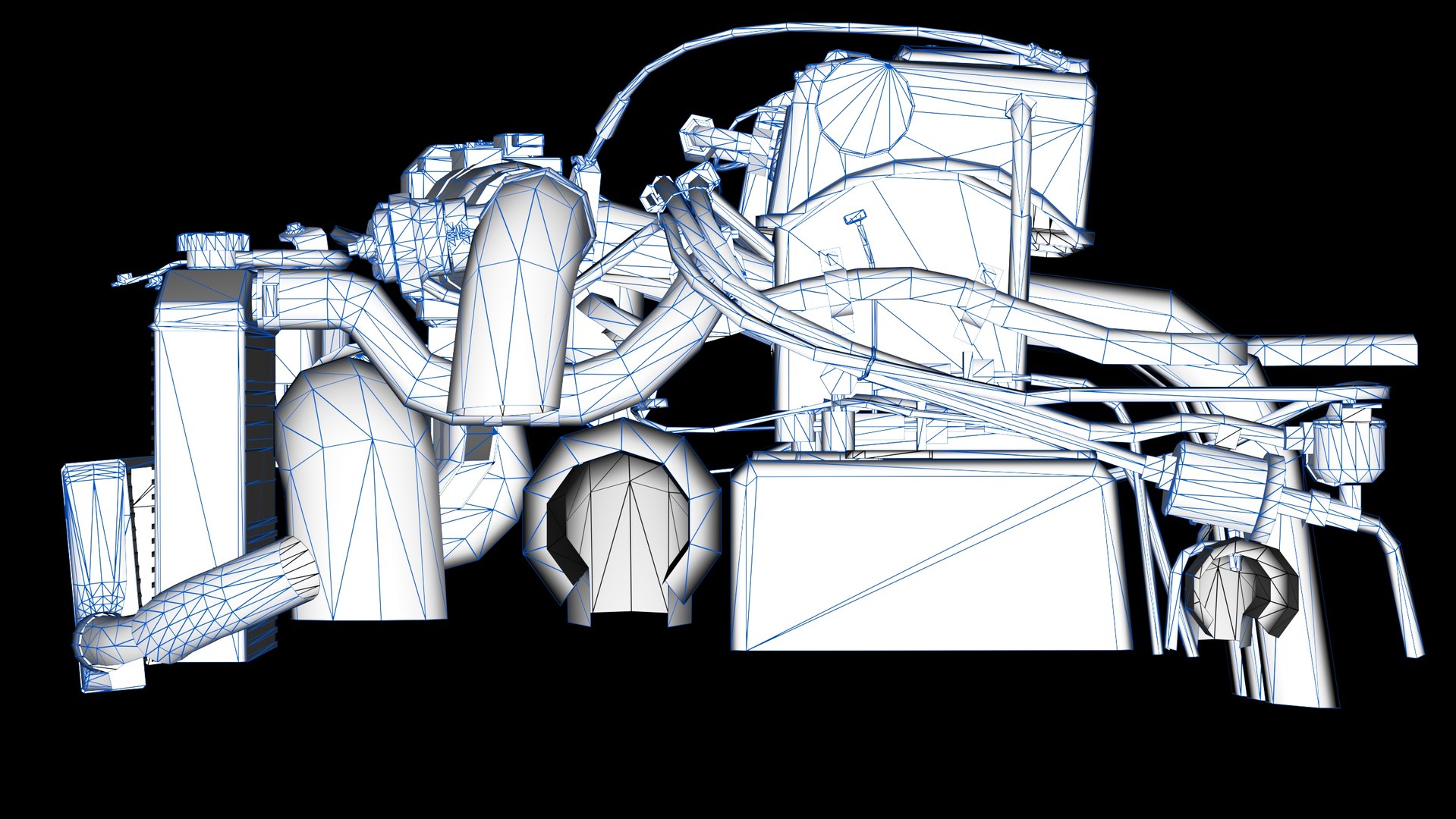3D Honda K24 Supercharged Low Poly Engine - TurboSquid 2307196